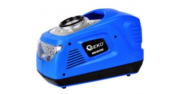 Мини компресор с LED фенер и манометър GEKO G01260 /12V / 230V, 100 W ...