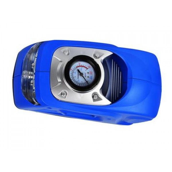 Мини компресор с LED фенер и манометър GEKO G01260 /12V / 230V, 100 W ...