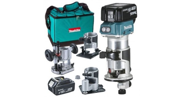 Акумулаторна оберфреза ръчна Makita DRT50RFEX3 /18 V, 3 Ah, 10 000-30 ...
